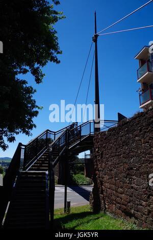 Yaroslavl Pedestrian Footbridge. Exeter, Devon, UK. July, 2017 Stock ...