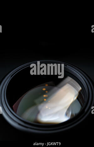 Fibre optics on a black background Stock Photo - Alamy