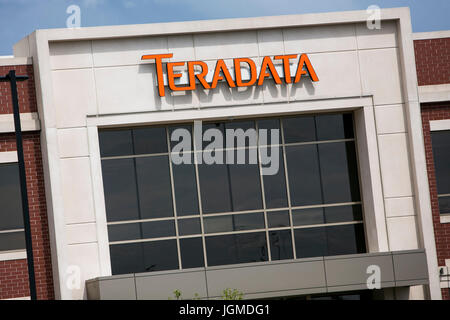 A logo sign outside of the headquarters of the Teradata Corporation in ...