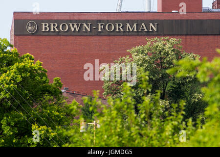 A logo sign outside of the headquarters of the The Brown-Forman ...