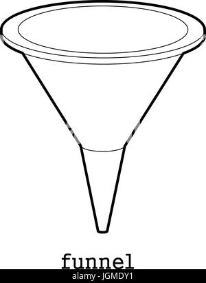 kitchen funnel line icon, outline symbol, vector illustration, concept ...