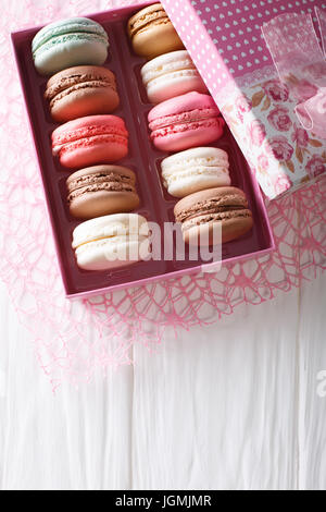 Gift box with beautiful bow on pink background. Valentine's Day ...