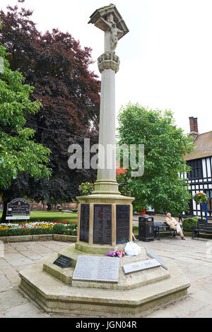 NANTWICH SQUARE and WAR MEMORIAL by "High Street" in historical "market ...