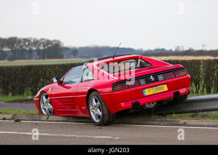 Accident in Tarleton, Lancashire. UK Weather. Lancashire Police attend ...
