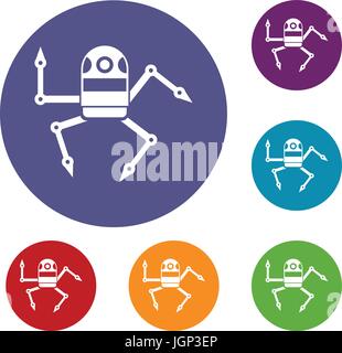 Robot spider icon, flat style Stock Vector Image & Art - Alamy