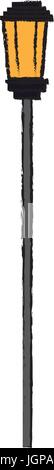 Lampost light pillar street light lantern, streetlight object. Vector ...