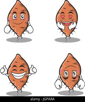 Proud face yam character cartoon style Stock Vector Image & Art - Alamy