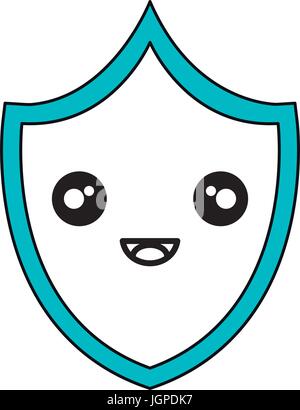 kawaii shield icon Stock Vector Image & Art - Alamy