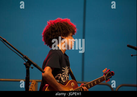 Brandon Niederauer “Taz,” a 14-year-old guitarist and vocalist, joined ...