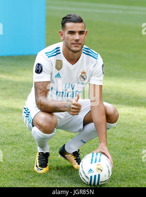 Madrid, Spain. 10th July, 2017. Soccerplayer Theo Hernández during his ...