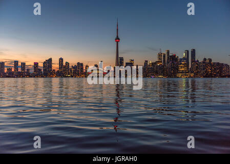 Panoramic view of Toronto skyline at sunrise, Ontario, Canada. High ...