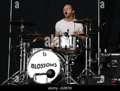 Joe Donovan from the Blossoms performs on the main stage at the TRNSMT ...