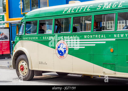 Vintage Pacific Stage Lines Hayes Tear Drop Bus, Car Free Day ...