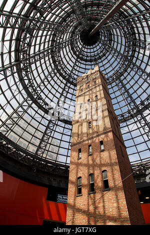 Coop's Shot Tower and the glass roof of the Melbourne Central Shopping ...