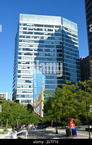 Gallivan Center urban park in downtown Salt Lake City Utah USA Stock ...