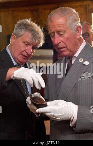 The Prince of Wales is joined by Professor David Austin (left) as he ...
