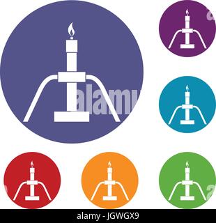 Gas flaring icon blue vector isolated Stock Vector Image & Art - Alamy