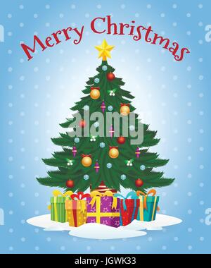 New Year greeting card in geometric style. Santa Claus wishes happy ...