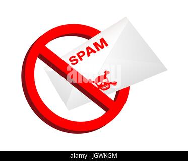 Envelope forbidden sign. Do not send message sign Stock Vector Image ...