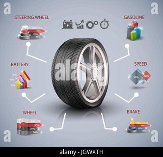 tire wheel car rim vector graphic icon Stock Vector Image & Art - Alamy