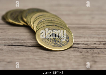Feng shui coins close-up Stock Photo - Alamy