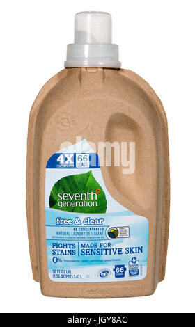Seventh Generation brand laundry detergent next to market leader Stock ...