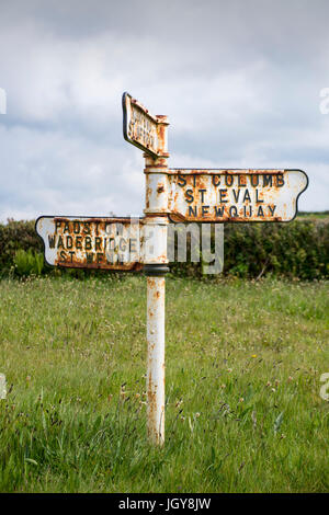 Old fashioned road signs near Taunton Somerset Stock Photo - Alamy