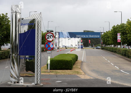 General view of the main entrance at Silverstone Circuit, Towcester ...