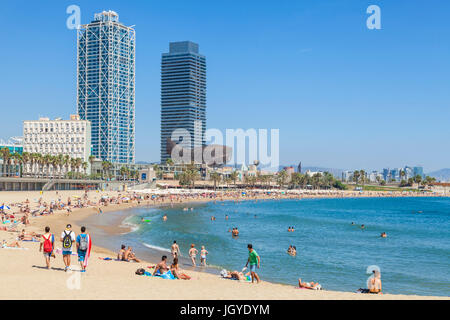 Barceloneta beach. Barcelona, Catalonia, Spain Stock Photo - Alamy