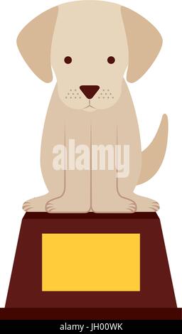 cute dog mascot in the podium Stock Vector Image & Art - Alamy