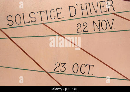 Sundial. Close-up. Solstice. France Stock Photo - Alamy