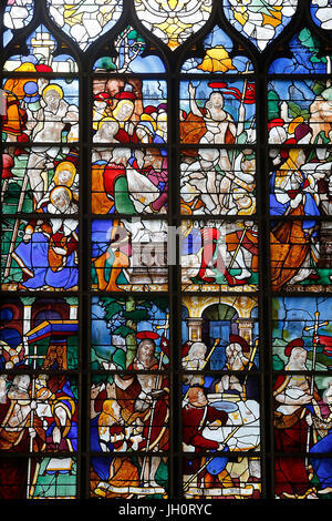 16th century stained glass windows in the chapel at The Vyne, Hampshire ...