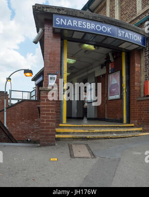 London underground Snaresbrook tube station sign on the platform Stock ...