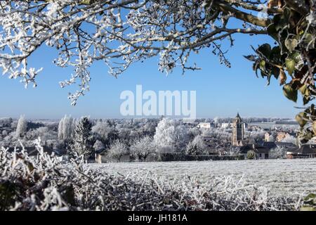 FROST IN WINTER,NORMANDY,FRANCE Stock Photo - Alamy