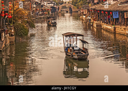 Boats On The Canal At Xitang China Stock Photo - Alamy