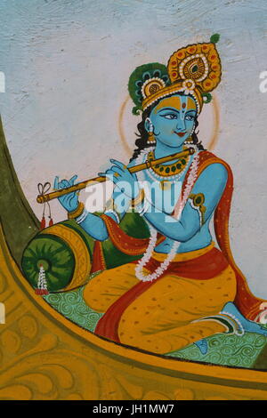 Painting of krishna, india Stock Photo - Alamy