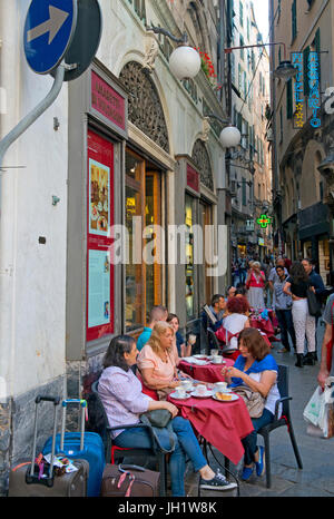 Historic Cavo cafè, Via di Fossatello, Genoa, Ligury, Italy, Europe ...