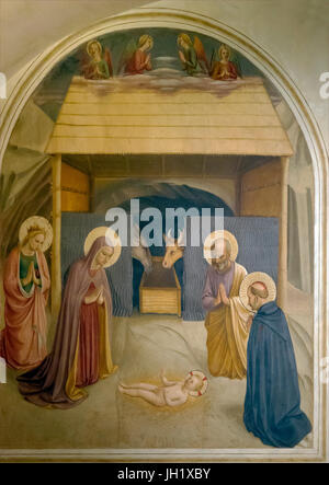 The Nativity Birth of Christ by Fra Angelico - Monks Cell 5 - in the ...