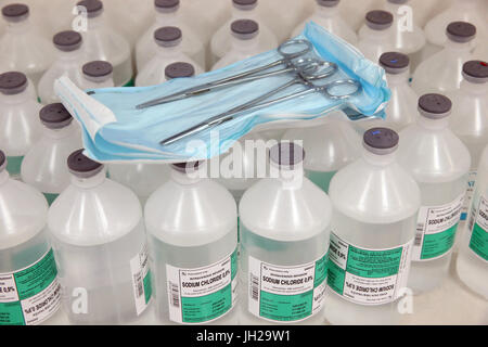 Intensive care unit. Intravenous infusion. Sodium Chloride. Vietnam ...