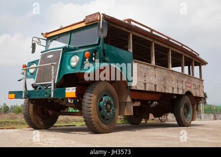 Vintage bus still in use in Myanmar. Modified from a WW2 ex British ...
