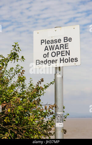Beware of Badger Signs Stock Photo - Alamy