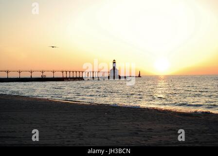 Images of the historic, iconic Michigan City lighthouse at Washington ...