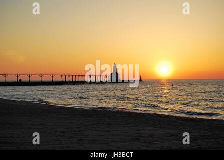 Images of the historic, iconic Michigan City lighthouse at Washington ...