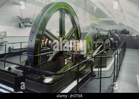 Tower Bridge engine room pump in London UK Stock Photo - Alamy