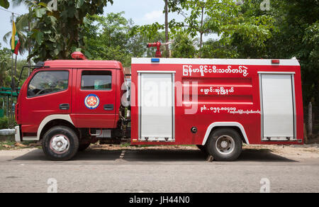 New model fire trucks from Myanmar fire department. Shan State, Myanmar ...