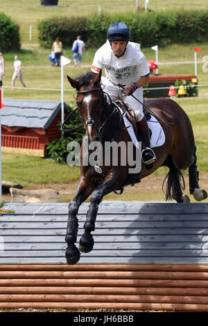 Harry Meade of Great Britain with Cavalier Crystal during the first ...