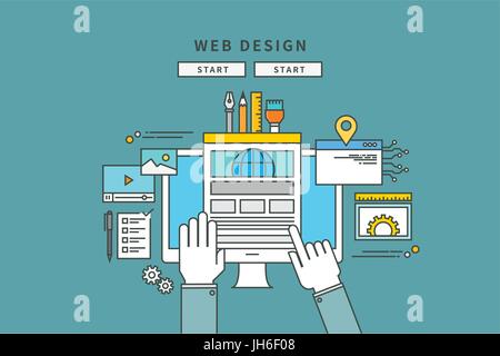 Responsive web design circle infographic. Vector illustration Stock ...