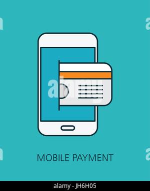 Payment processing line icons collection. Transactions, Processing ...