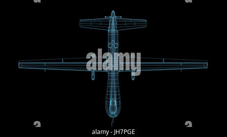 wireframe 3d render of military drone or UAV Stock Photo - Alamy