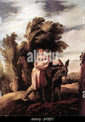Domenico Fetti’s painting 'The Parable of the Good Samaritan' depicts ...